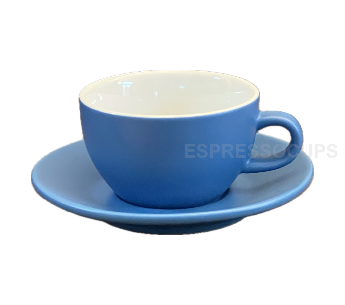 TULIPANO Latte Cups (S) 260ml - blue (matte) - ESPRESSOCUPS PTE LTD