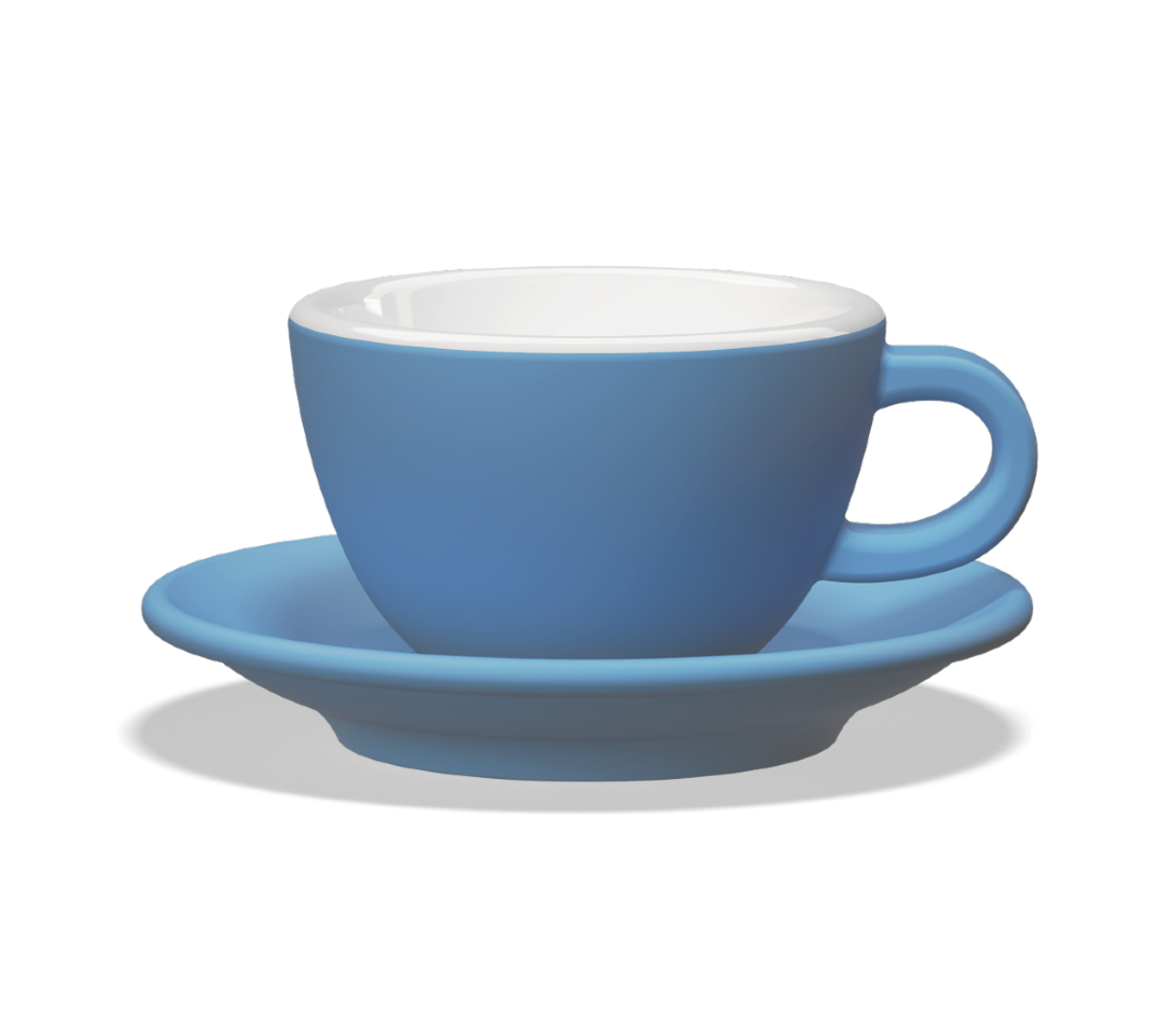 TULIPANO 210ml Cappuccino Cups - blue matte - ESPRESSOCUPS PTE LTD