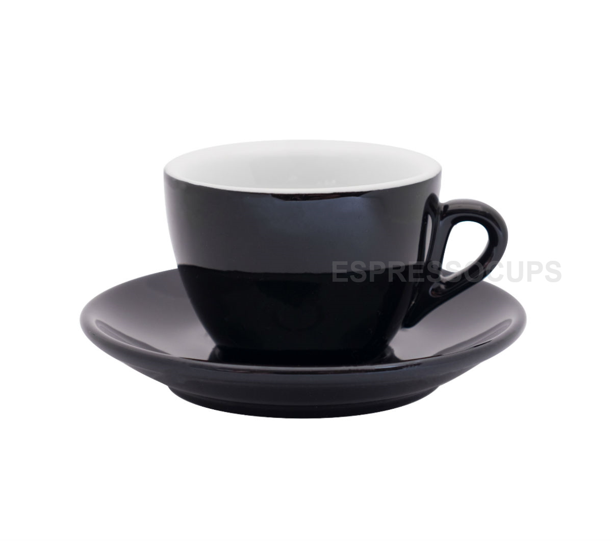 ROSA Cappuccino Cups 165ml - black - ESPRESSOCUPS PTE LTD