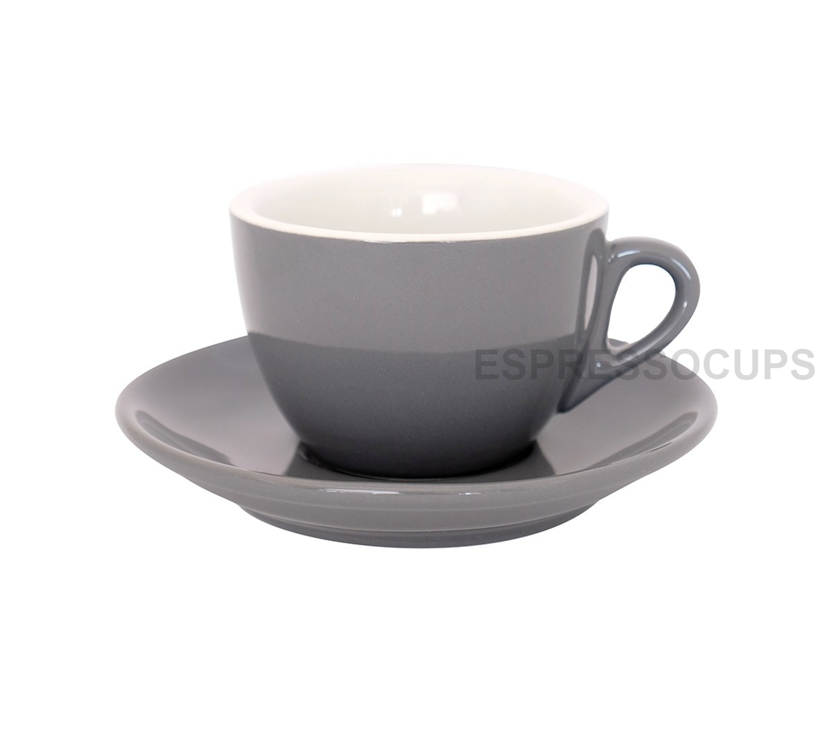 ROSA Cappuccino Cups 165ml - grey - ESPRESSOCUPS PTE LTD