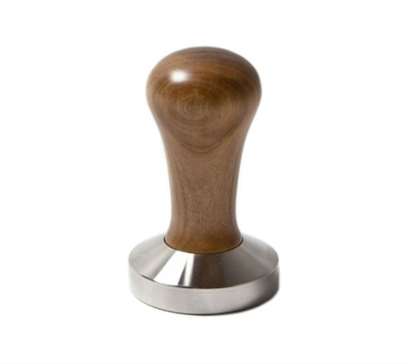 Tamper with Italian walnut handle 58.5mm - flat - ESPRESSOCUPS PTE LTD