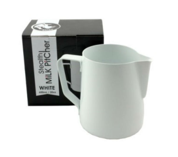 Milk Pitcher STEALTH 600ml - white - ESPRESSOCUPS PTE LTD
