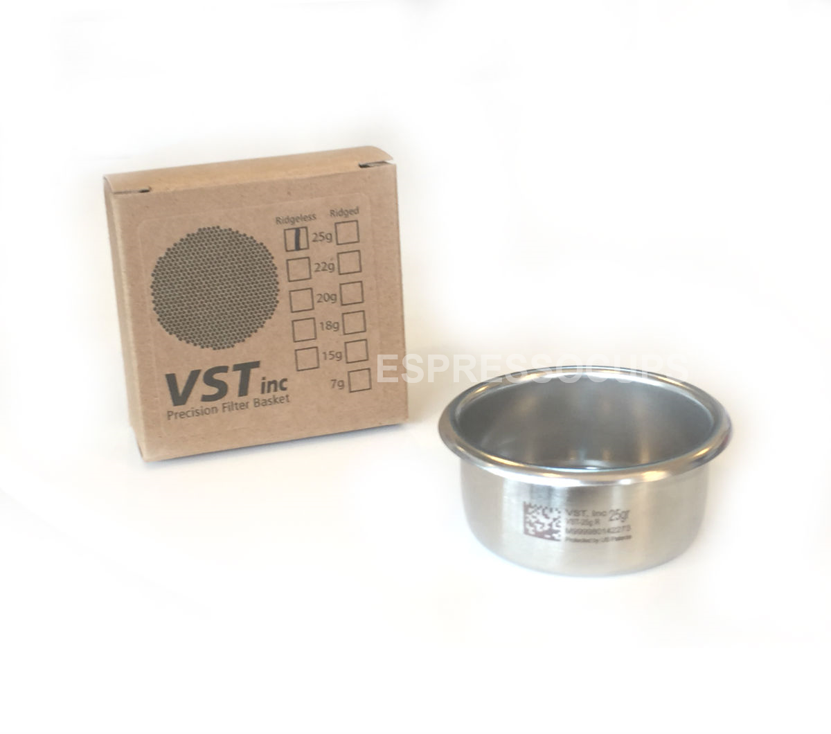 VST Precision Basket 25g - ridgeless - ESPRESSOCUPS PTE LTD